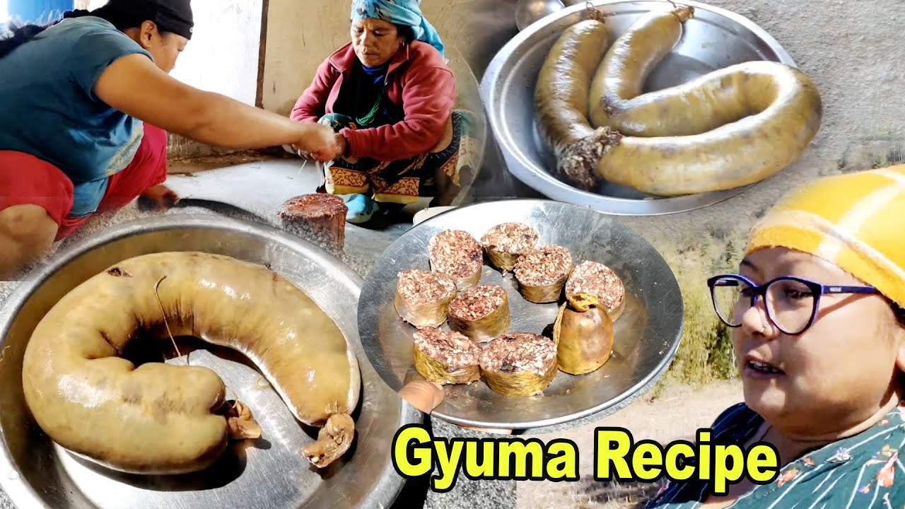 Gyuma (Juma) Recipe Village Life Food / Rural Nepal Cooking / Pork ...