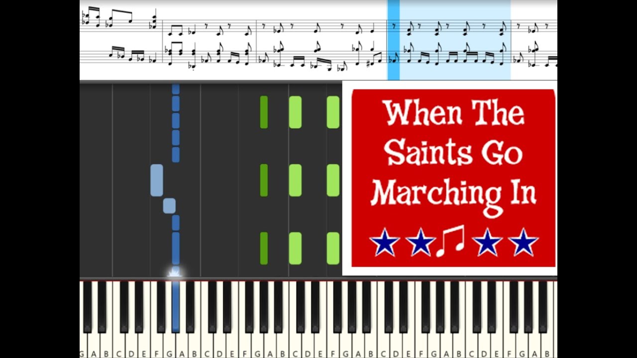 How to play When The Saints Go Marching In on piano - YouTube