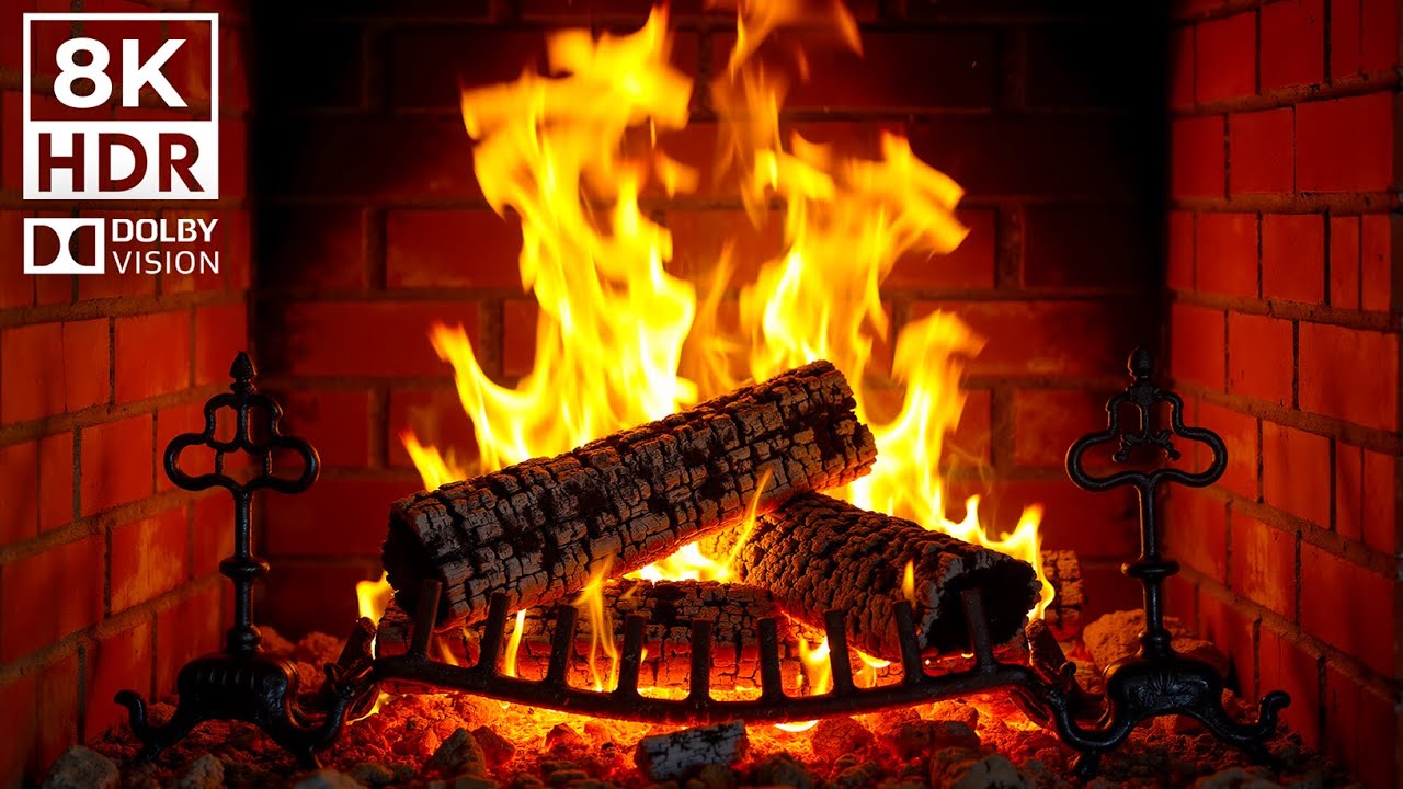 Cozy Fireplace 8K UHD – Crackling Fire Sounds for Relaxation & Sleep ...