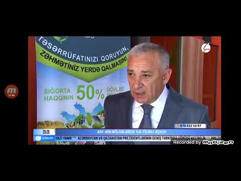 Azərbaycanda ilk : Aqrar Sığorta Fondunun ilk regional filialı açılıb.