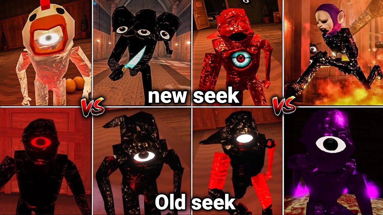 DOORS Seek Chase VS 20 Different Seek Chases | New Seek VS Old Seek ...