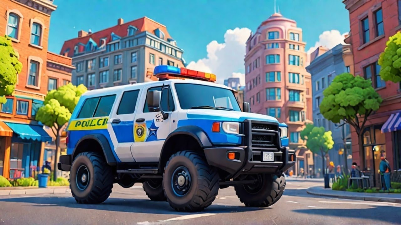 Making a Police Truck | Animated Adventure - 3D Fun! 🚔🔧 - YouTube