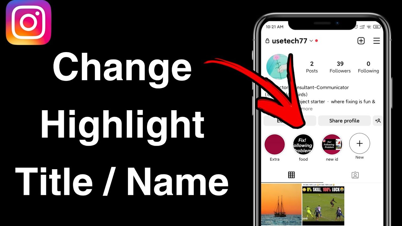 How to create Instagram Story highlight Title / Name - YouTube