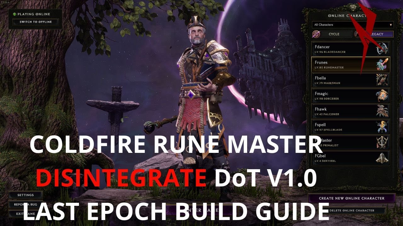 Cold fire Runemaster! - Disintegrate DoT runemaster V1.0 - Last epoch ...