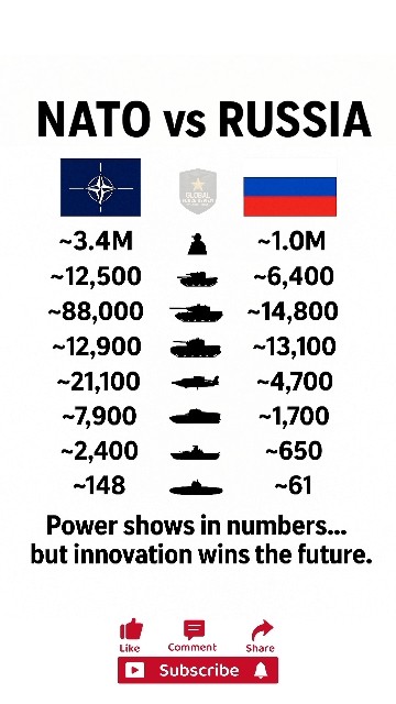 Russia vs NATO – Ultimate Military Strength Showdown 2025 🚀 #shorts ...