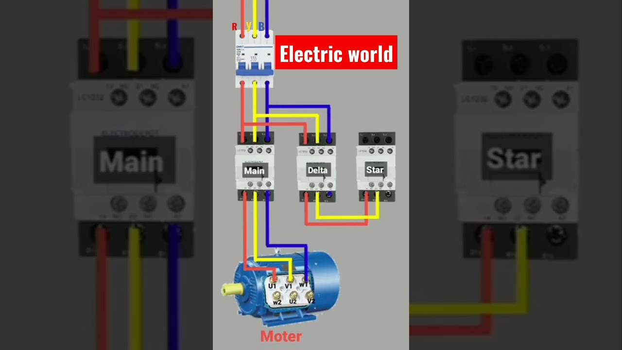 #3 Phase motor# star#delta#connection# by 3phase mcb# - YouTube
