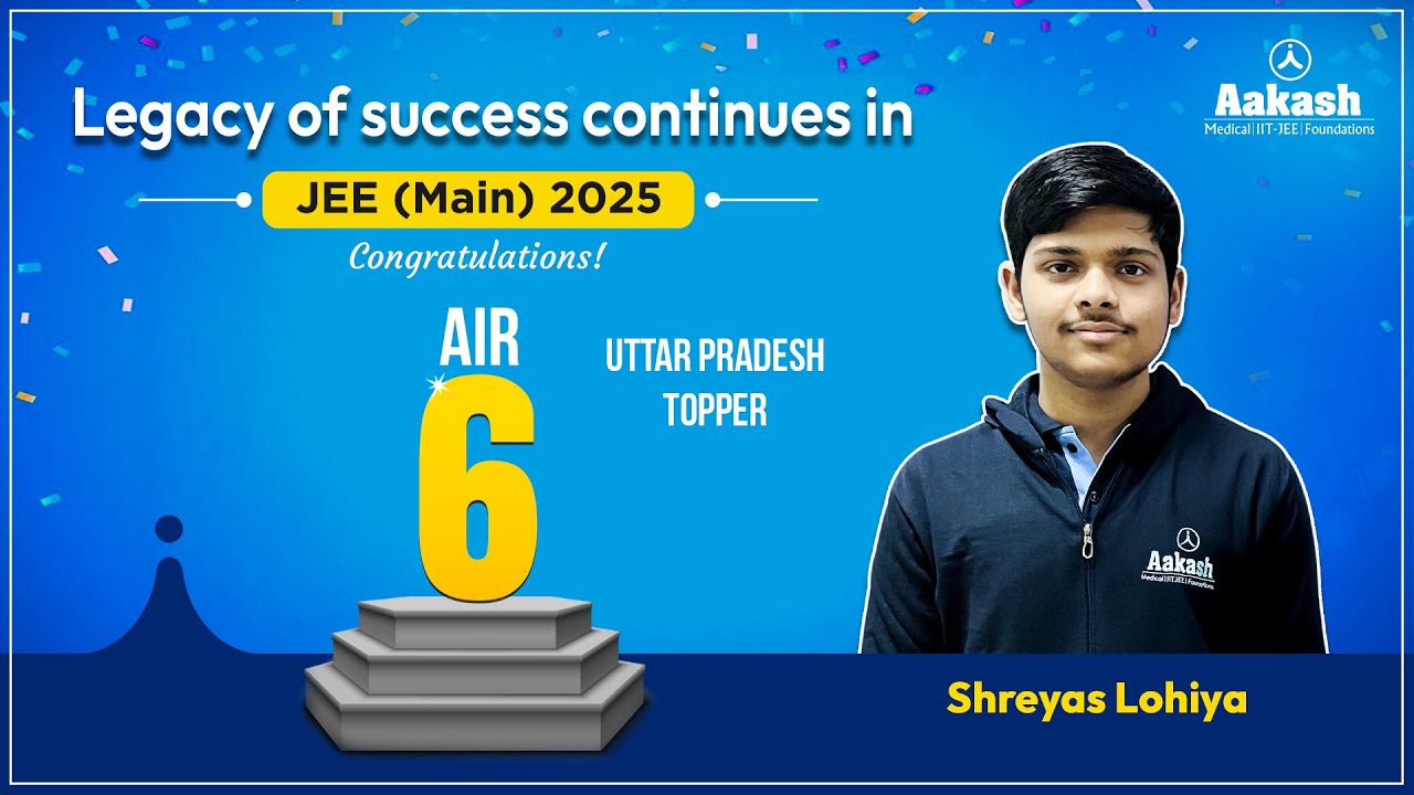🏆 JEE Main 2025 Topper | AIR 1 (SC) | Uttar Pradesh Topper | Meet ...