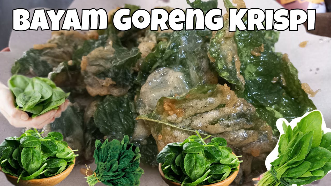 Resep dan Cara Membuat Bayam Goreng Krispi / Keripik Bayam | Crispy ...