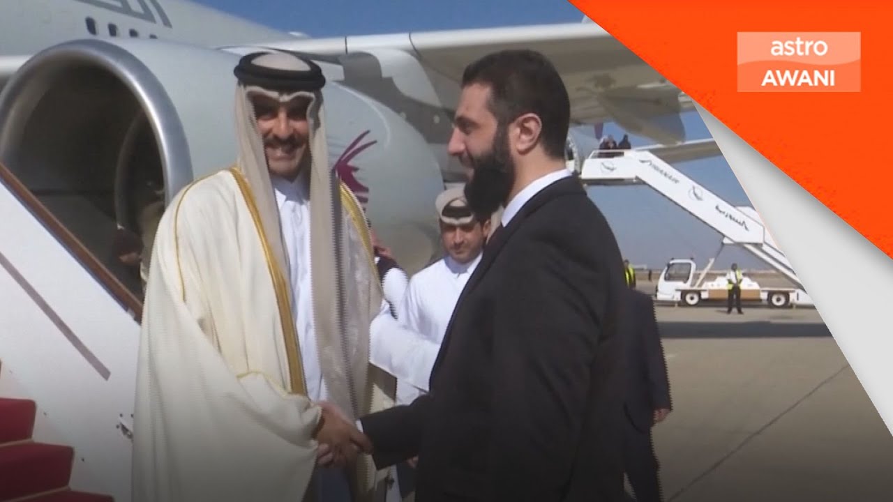 Pasca perang Syria: Emir Qatar ketua negara pertama lawat Syria - YouTube