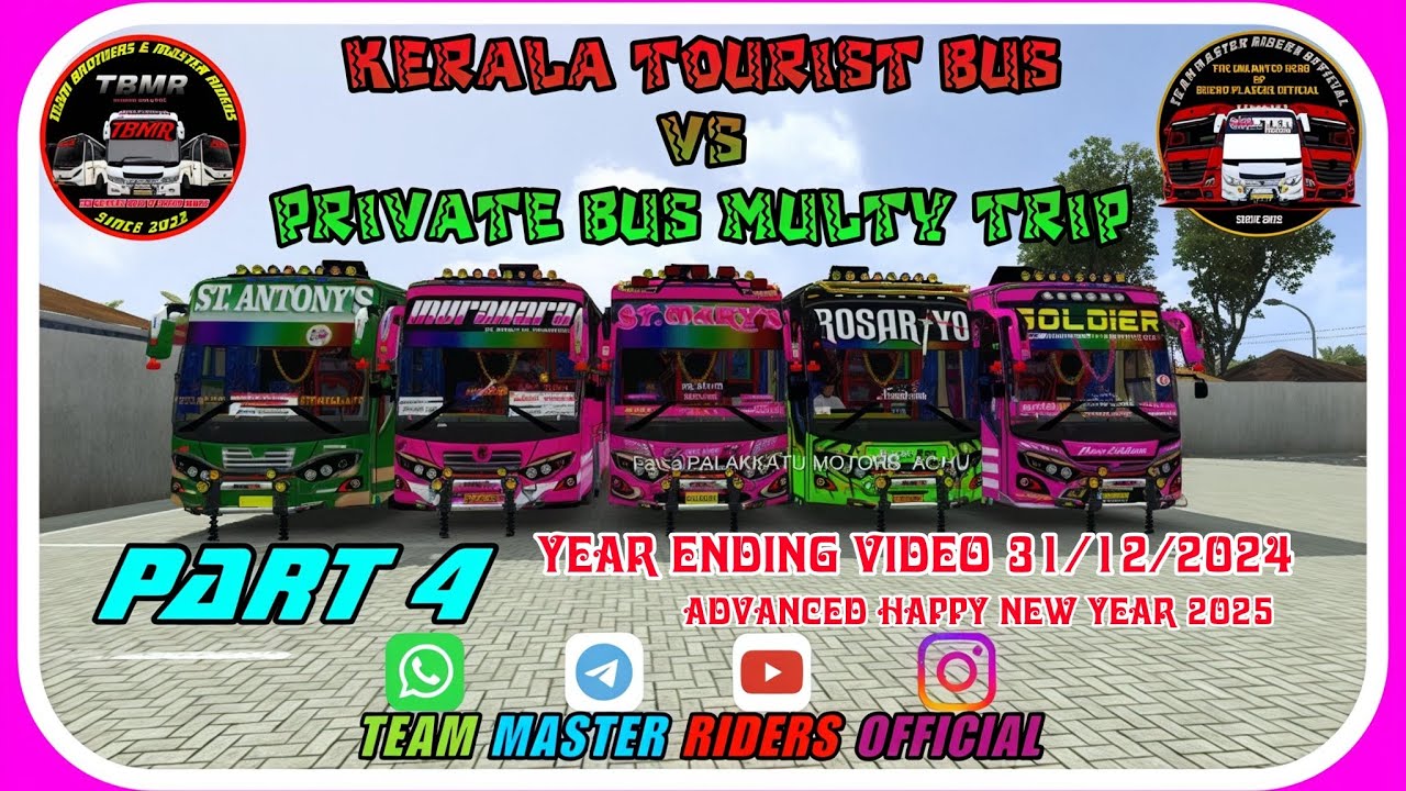 KERALA TOURIST BUS VS PRIVATE BUS MULTY TRIP PART 4 #gameplay #bussid # ...