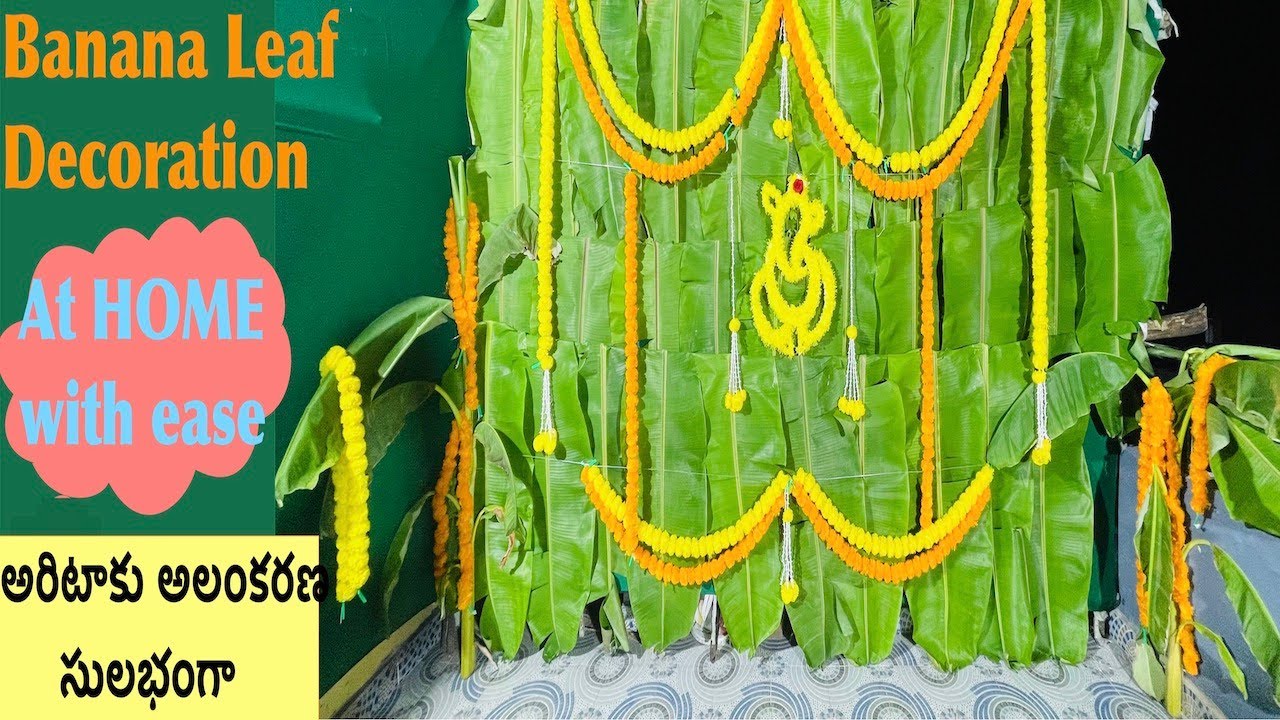 Banana Leaf Decoration | Banana Leaf Backdrop | Simple Background ...