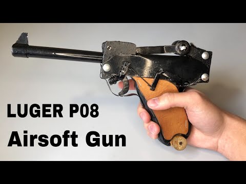 Homemade Airsoft Gun Luger P08 - How to make a Gun - YouTube