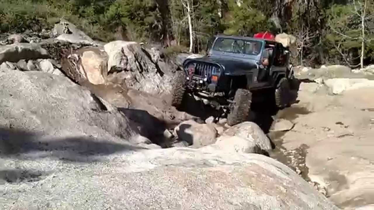 Jeep Wrangler pulling Off Road Trailer on Slick Rock - YouTube