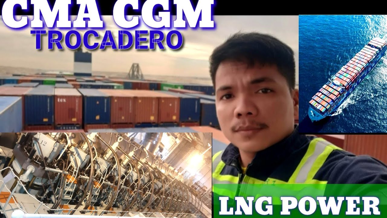 CMA CGM / Trocadero Engine room tour - YouTube