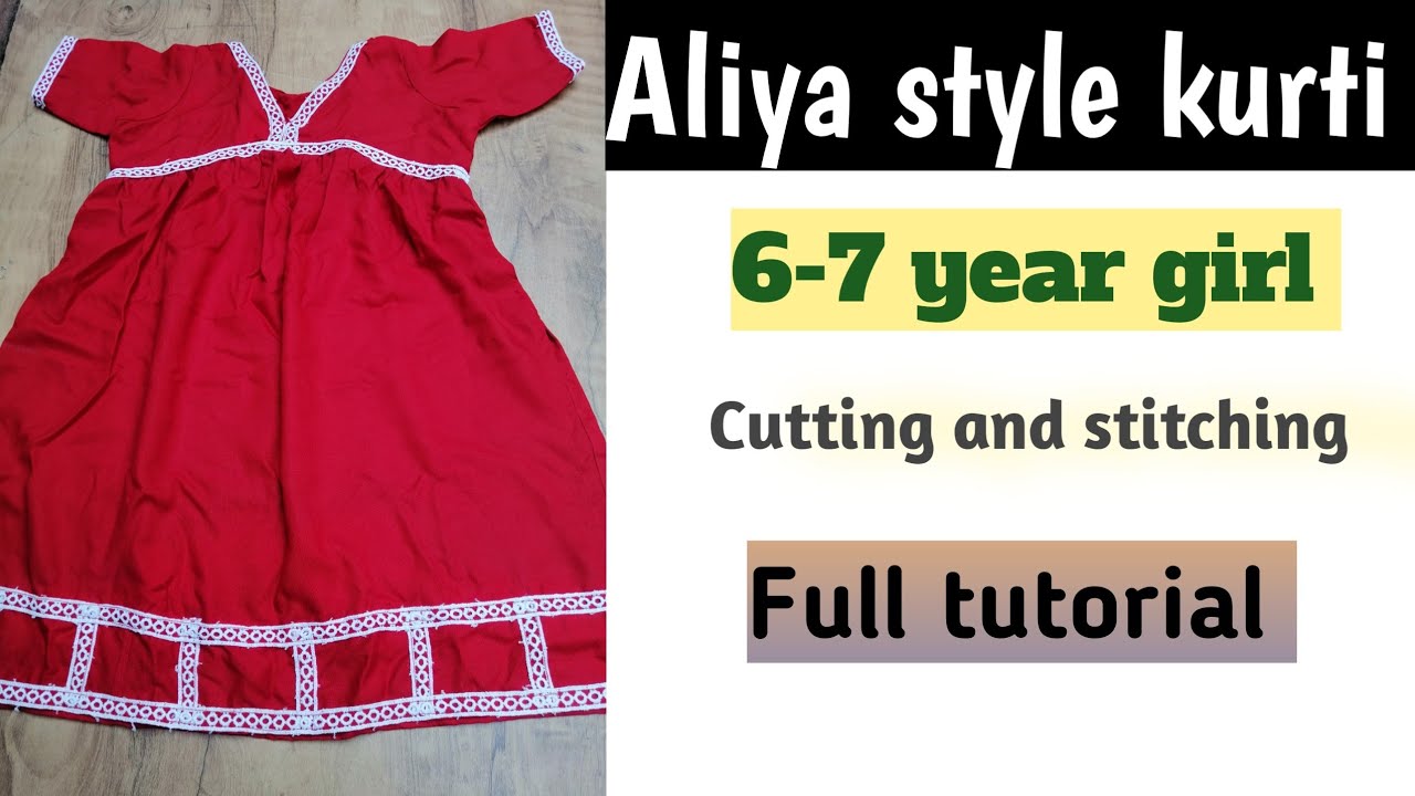 aliya style kurti cutting and stitching full tutorial /aliya cut kurti ...