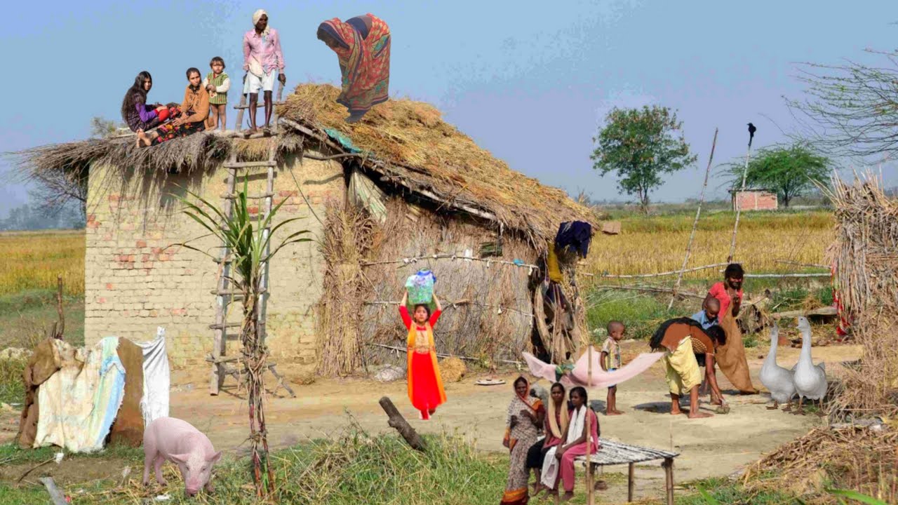Village Life Of The poor In Uttar Pradesh // Real Lifestyle In India ...