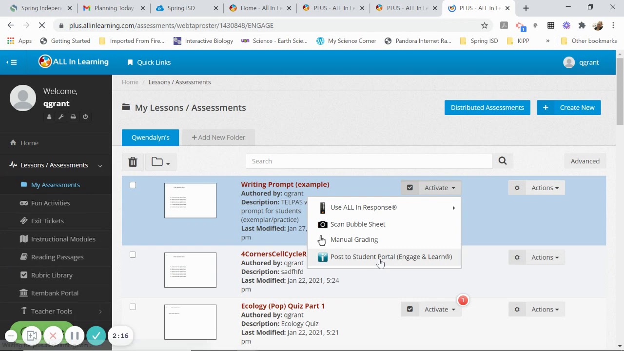 All In Learning Teacher Login Account & TELPAS Testing - YouTube