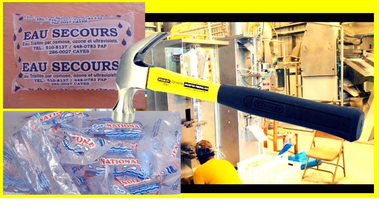Kijan yo fe SACHE DLO ann Ayiti - WATER BAG fatory in Haiti - YouTube