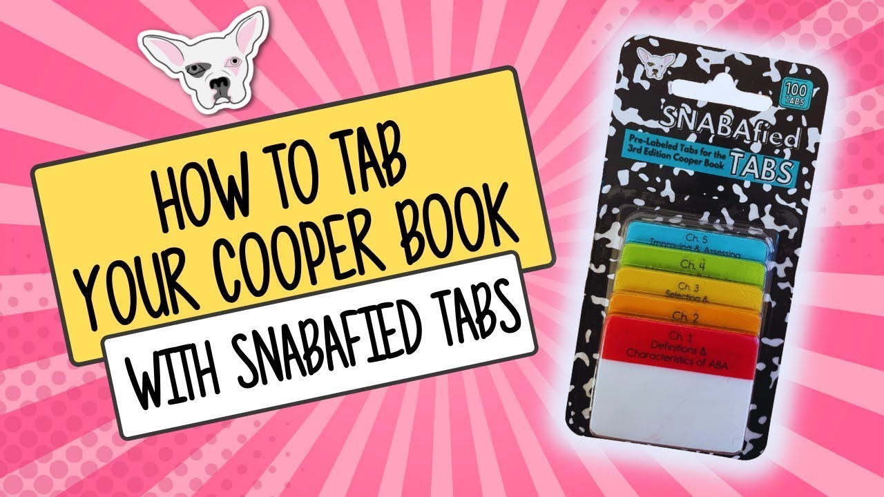 How To Tab Your Cooper Book With SNABAFIED Tabs - YouTube