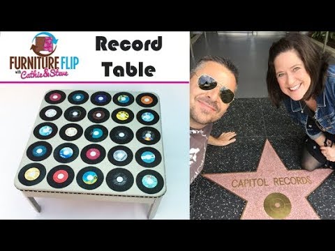 Furniture Flip Record Album Table - YouTube