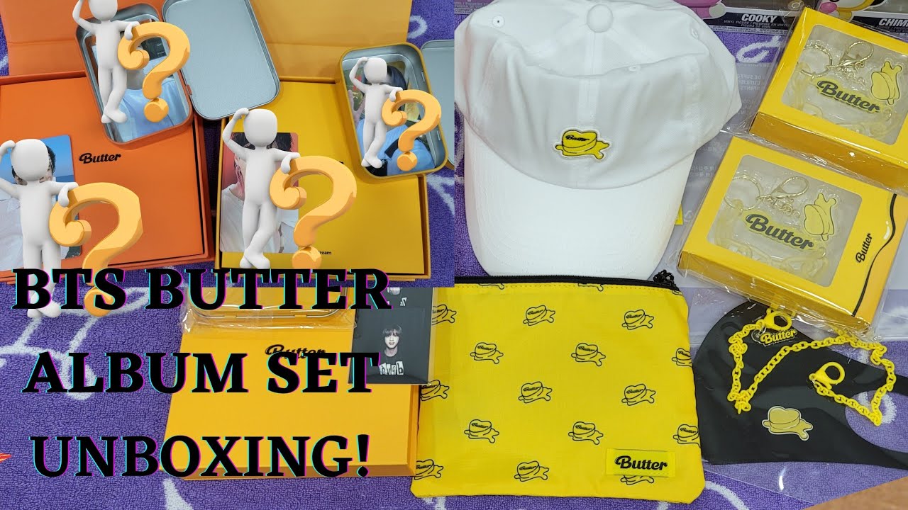 BTS BUTTER ALBUM & MERCH UNBOXING 버터 언박싱 #방탄소년단 #버터 #BTS - YouTube