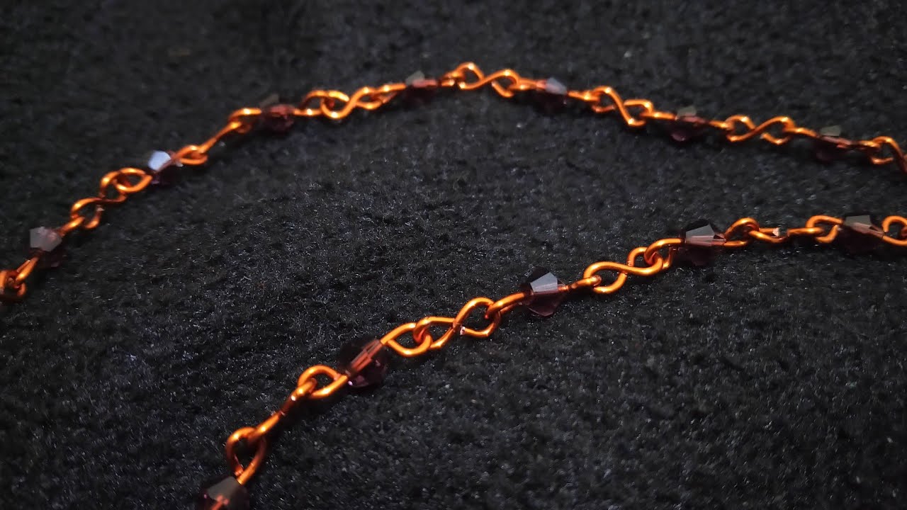 Infinity crystal beads chain - YouTube