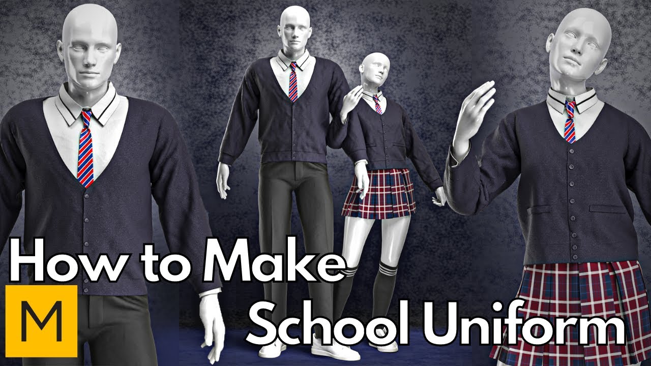 Marvelous Designer | How to make the school uniform No.2 | #Timelapse ...
