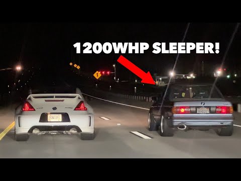 1200WHP Sleeper E30 BMW Embarasses Cars At TX2K Street Race! - YouTube