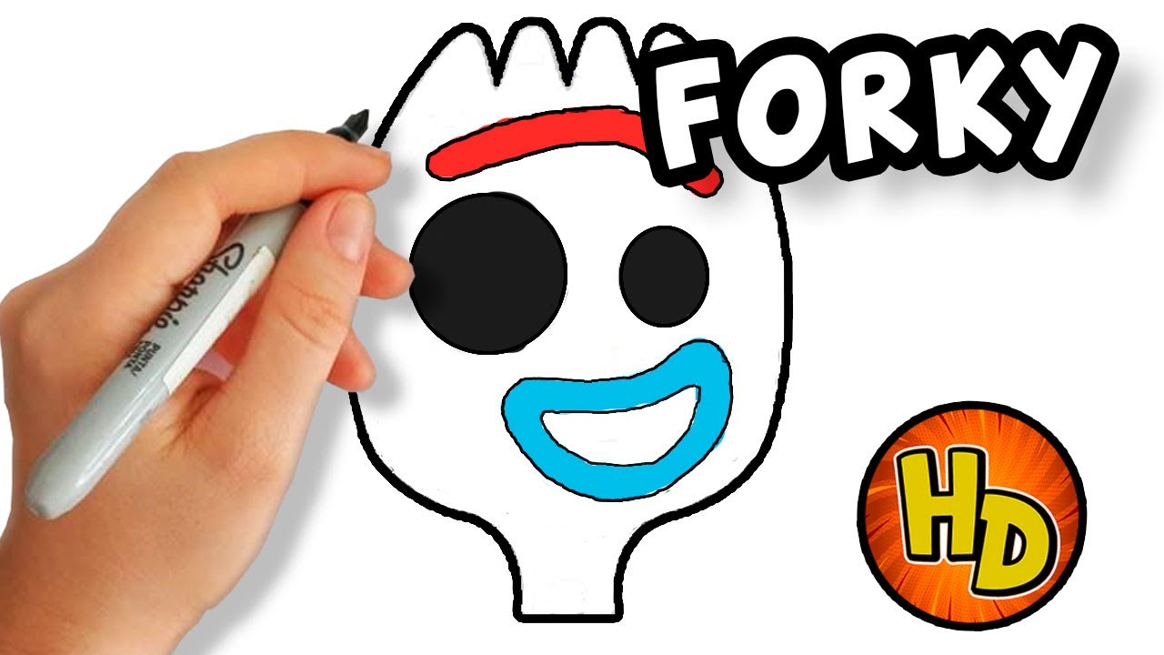 HOW TO DRAW TO FORKY | COMO DIBUJAR A FORKY - YouTube