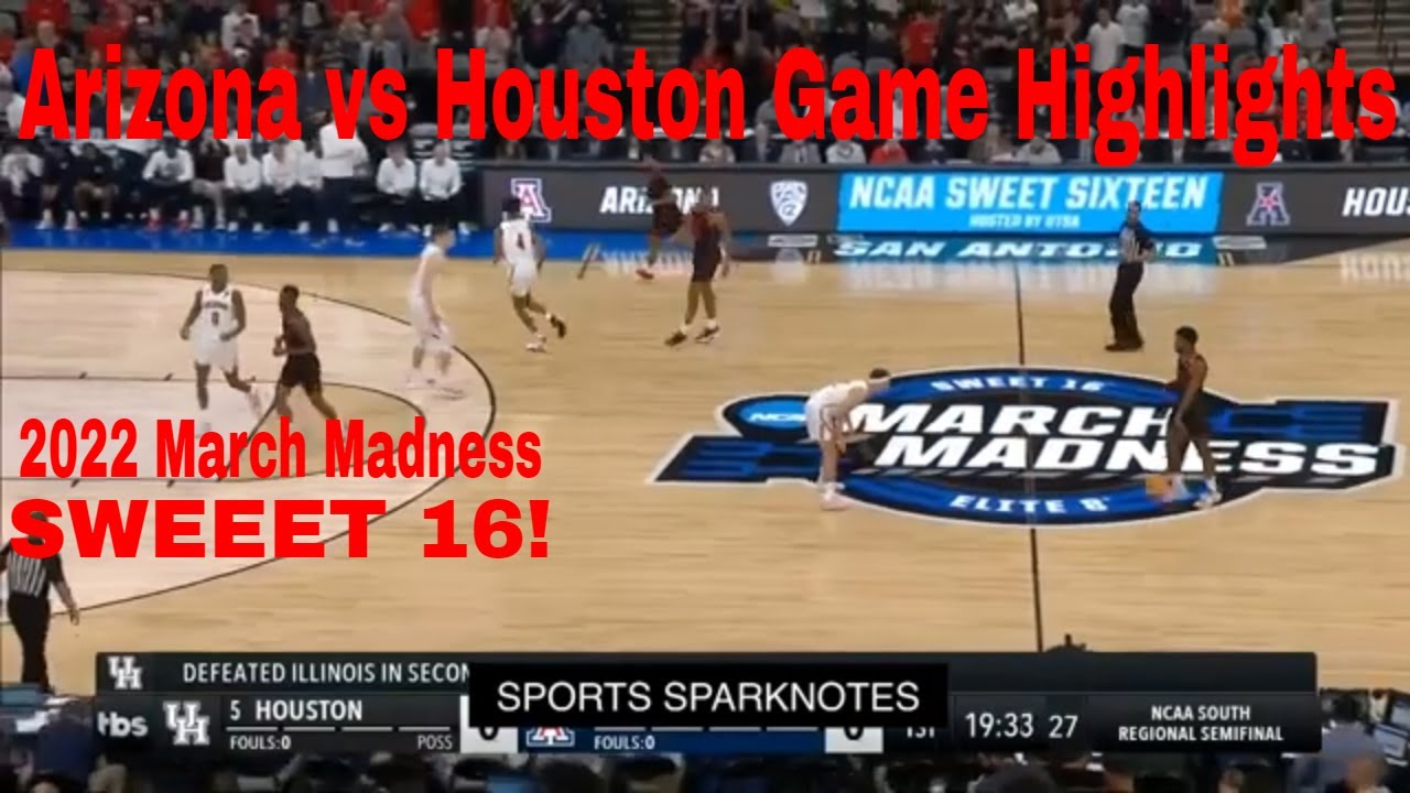 March Madness Arizona vs Houston 2022 Sweet 16 Sparknotes Highlights ...