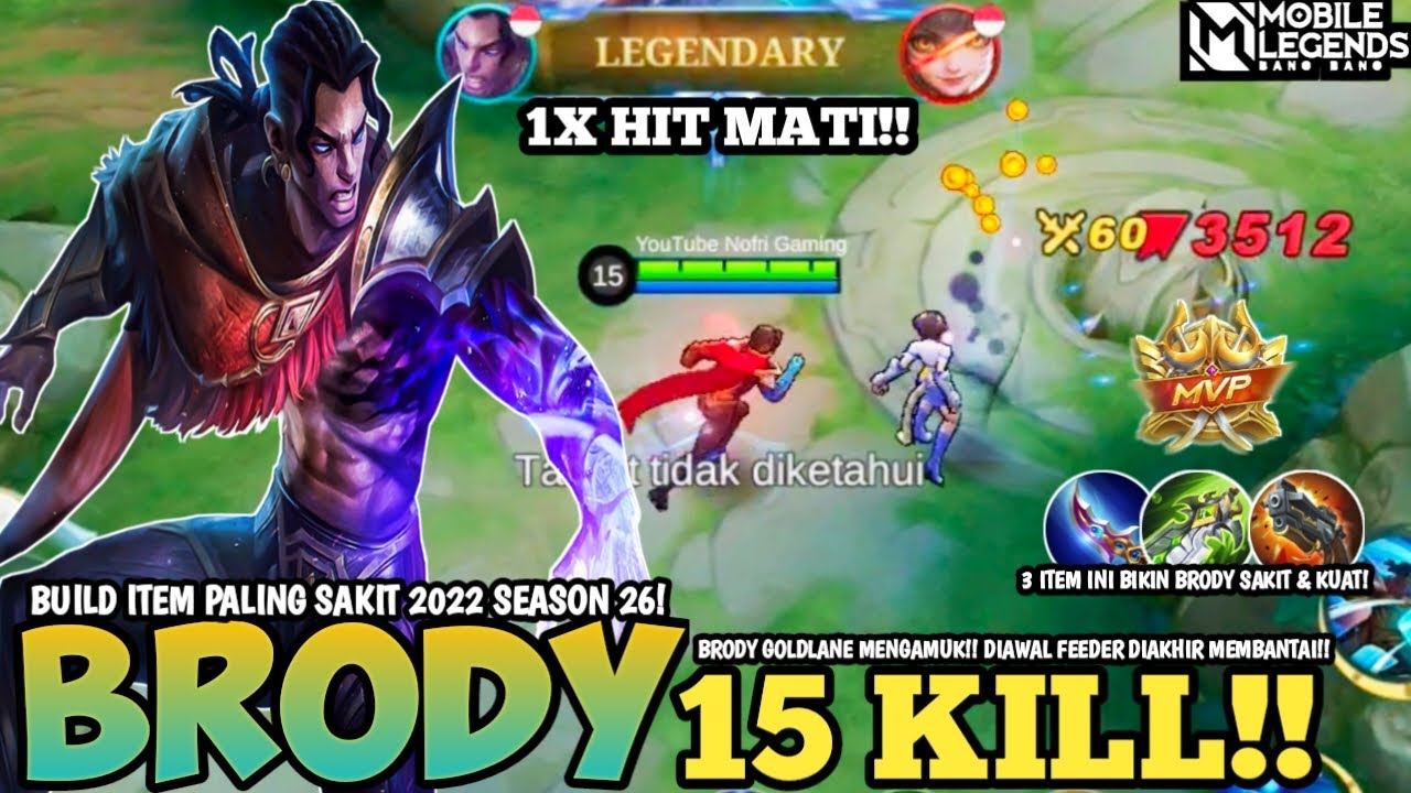 TERBARU! BUILD BRODY PALING SAKIT 2022 SEASON 26 - ITEM BRODY TERSAKIT ...