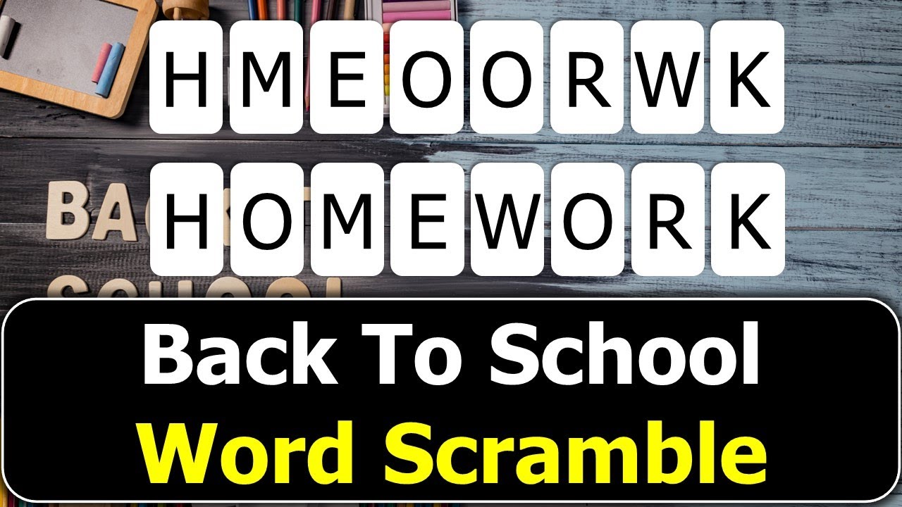 🎒 Back to School Word Scramble Challenge | Fun & Educational Game for ...