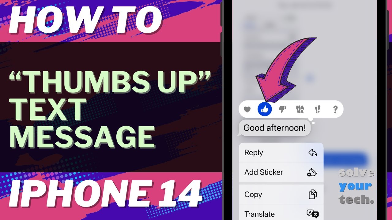 How to Thumbs Up Text Message on iPhone 14 - YouTube