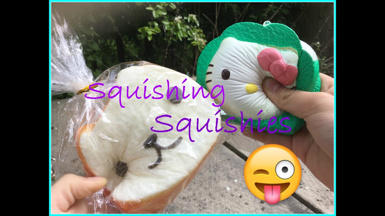 Squishing Random Squishies ft THE GREAT OUTDOORS! - YouTube