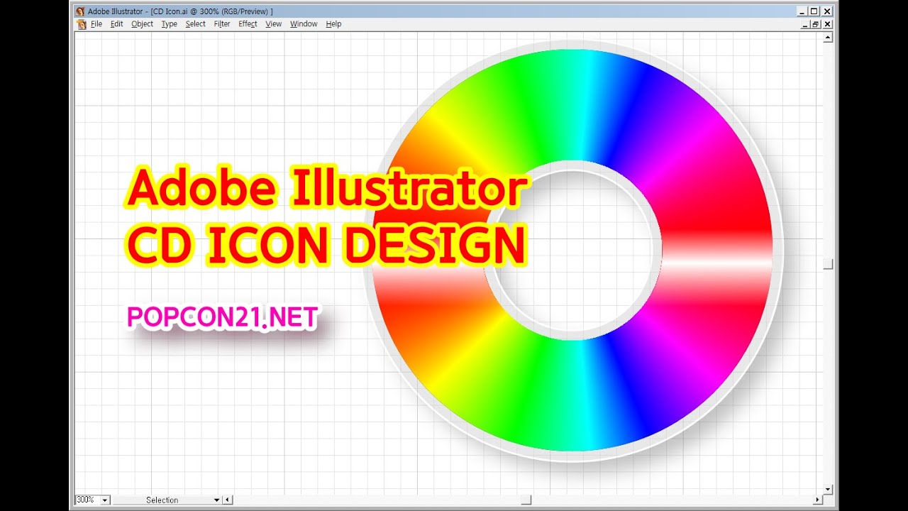 Adobe Illustrator CD ICON DESIGN - YouTube