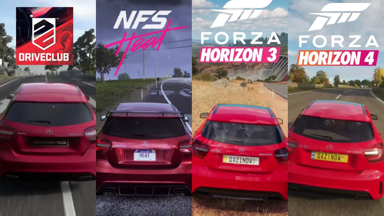 Driveclub vs NFS Heat vs Forza Horizon 3 vs Forza Horizon 4 - Graphics ...