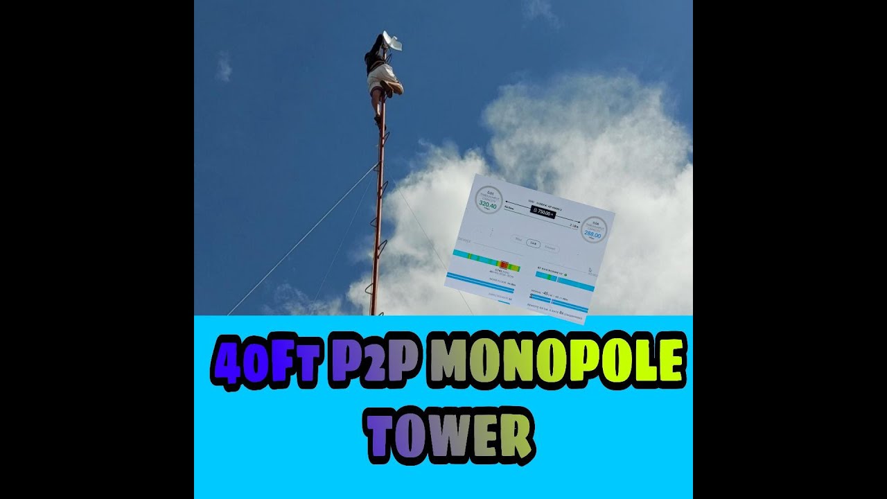 40ft P2P monopole tower installation| D.I.Y| 4th station - YouTube