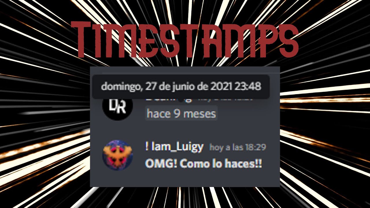 ¡BONUS! Como poner un Timestamp (hora) en el Sobre mi o en cualquier ...