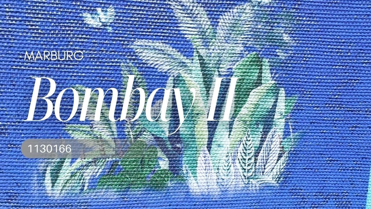 Bombay II 1130166 blue, bird, leaf layout, plant, patterned, botanical ...
