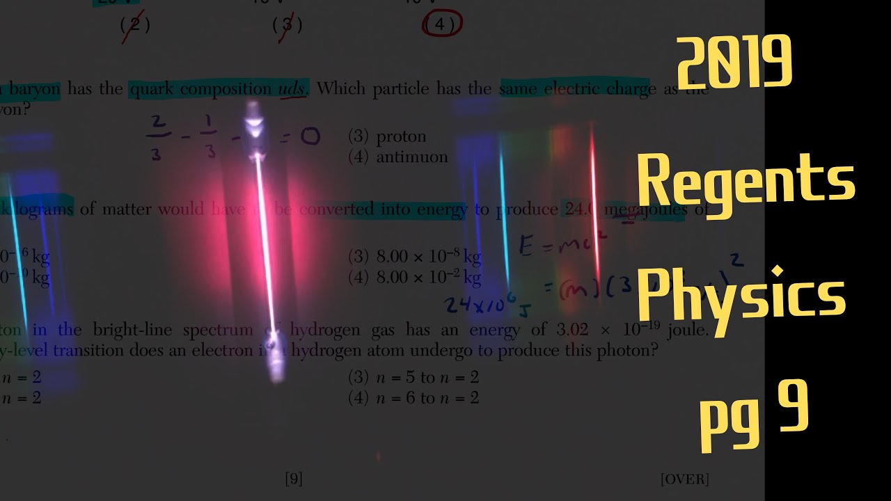 Physics Regents 2019 pg.9 - YouTube