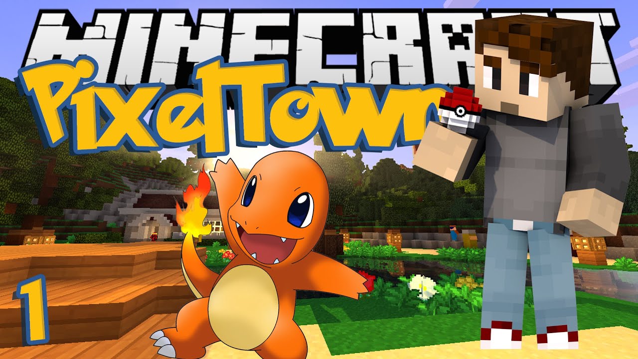 Minecraft: PixelTown Ep. 1 - SHINY CHARMANDER! (Minecraft Pixelmon Mod ...