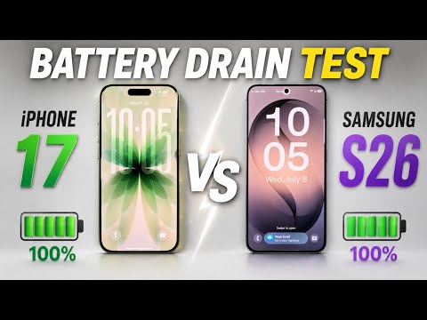 Samsung S26 vs iPhone 17 - Battery Life DRAIN Test 🔥