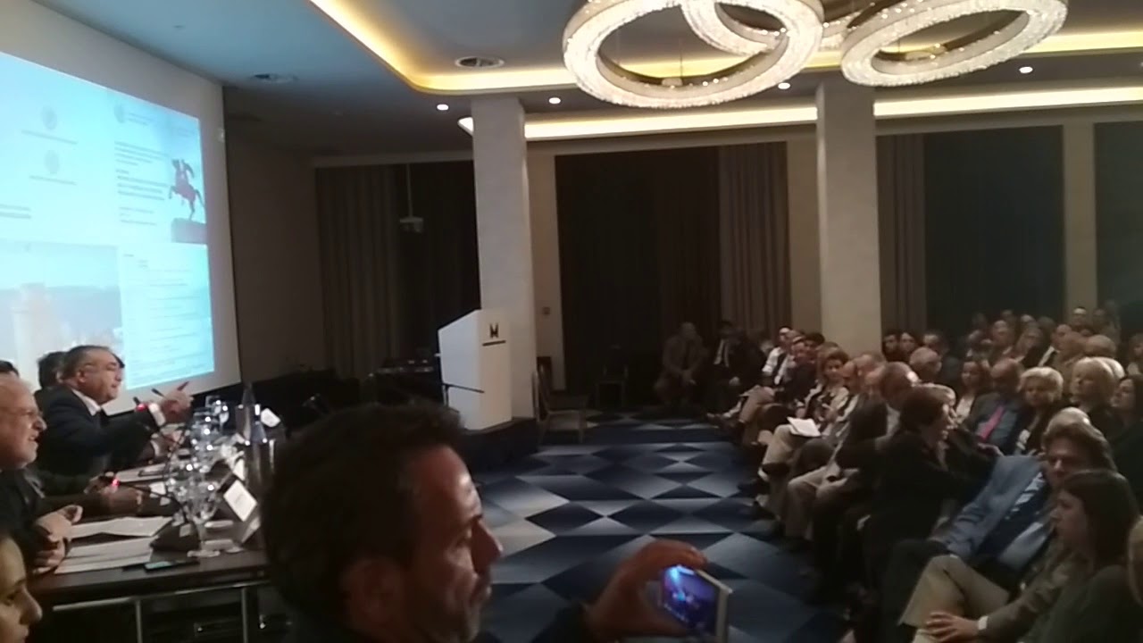 Εκδήλωση ΔΣΘ - Ενταση στην ομιλια του Σ. Λυγερου - YouTube