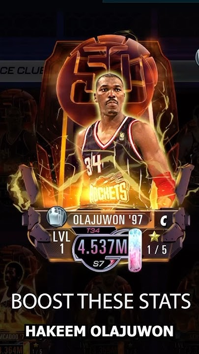 Boost These Stats For Hakeem Olajuwon In NBA 2K Mobile - YouTube