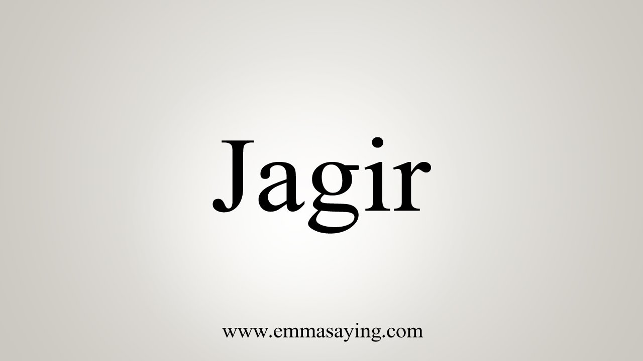 How To Say Jagir - YouTube