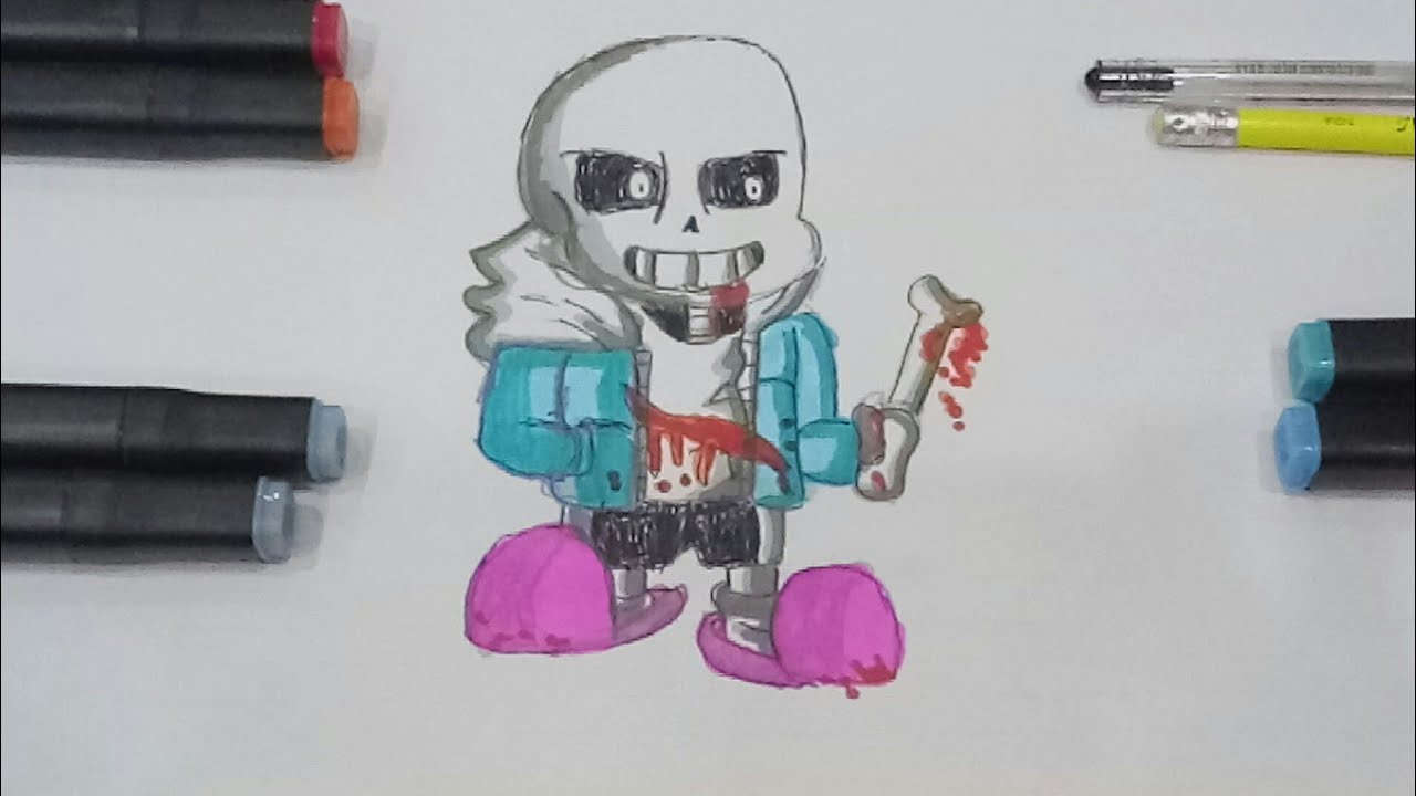 How to draw last breath sans phase 2.Cách vẽ last breath sans phase 2 ...