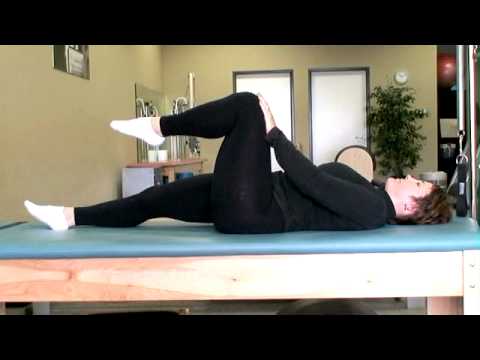 Supine Single Leg Isometric, Lumbar stabilization, Mat Exercises - YouTube