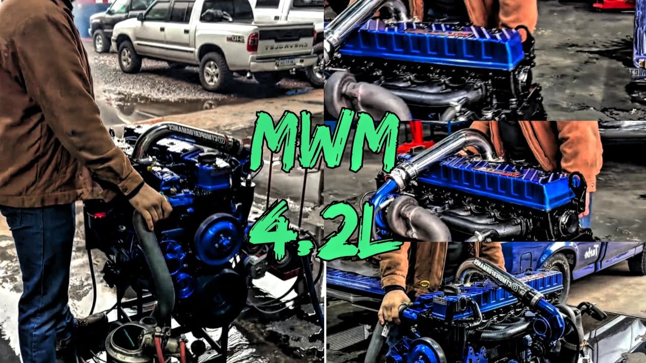 MOTOR MWM TURBO 4.2L BEAUTIFUL COLOR BLUE 4K - YouTube