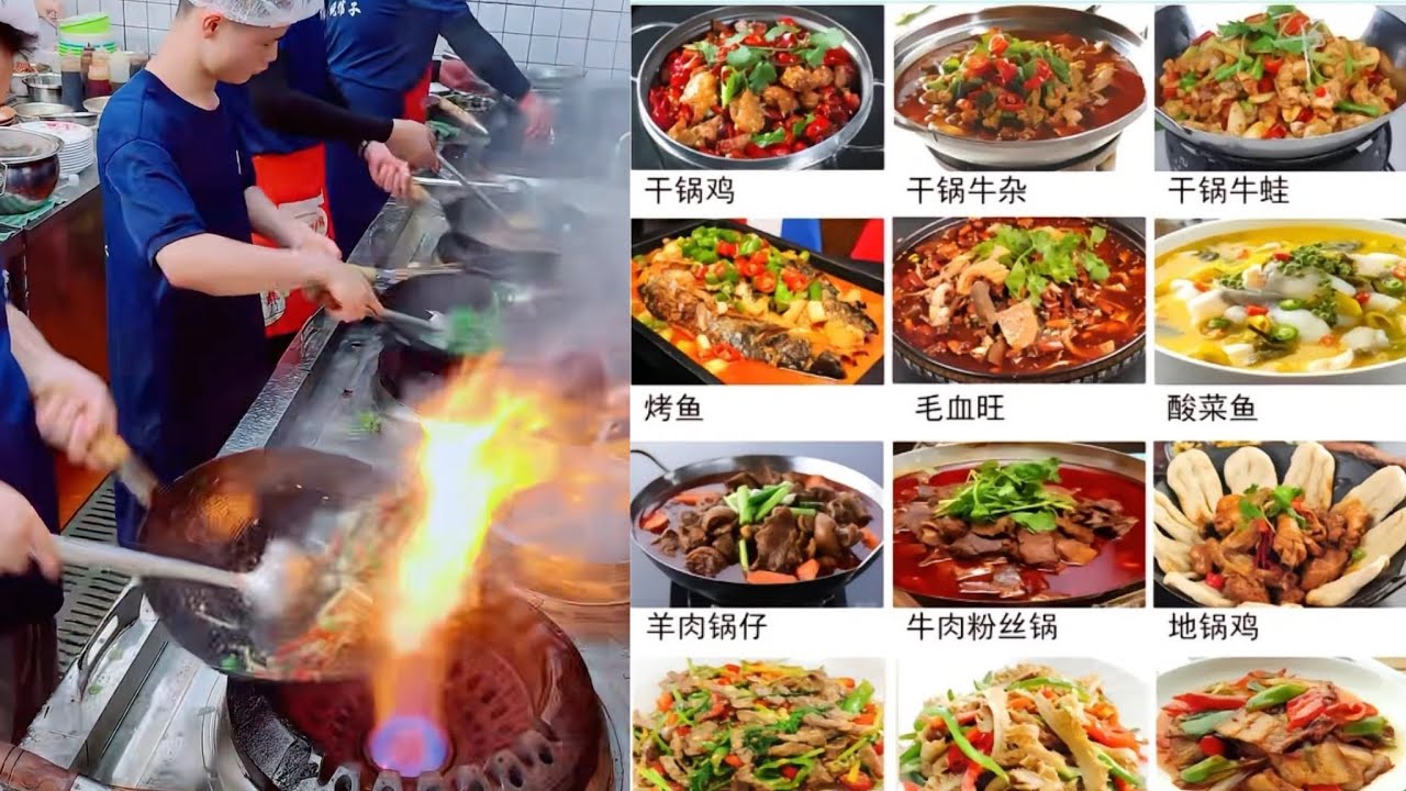 Cooking food live streaming, Chefs cooking spicy cuisines in the ...