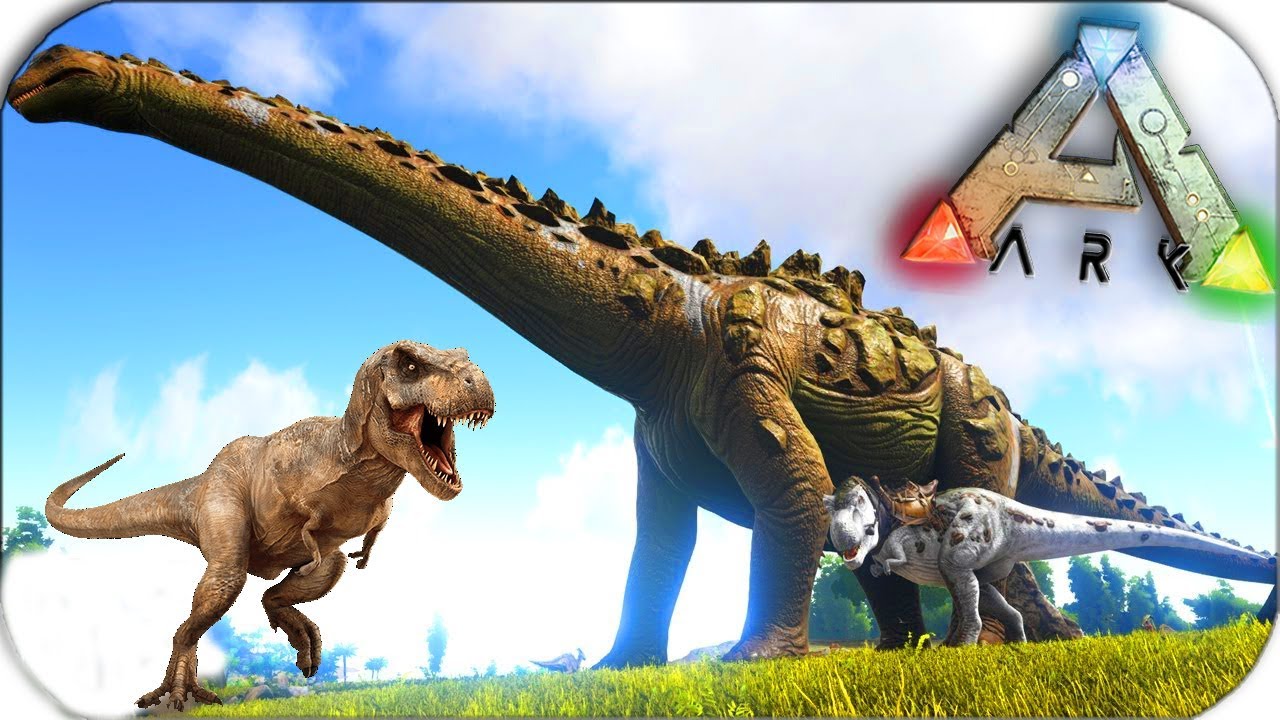 Ark Survival Evolved - TITANOSAUR vs T-Rex - КАК РЕЙДИЛИ НАШУ БАЗУ #5 ...